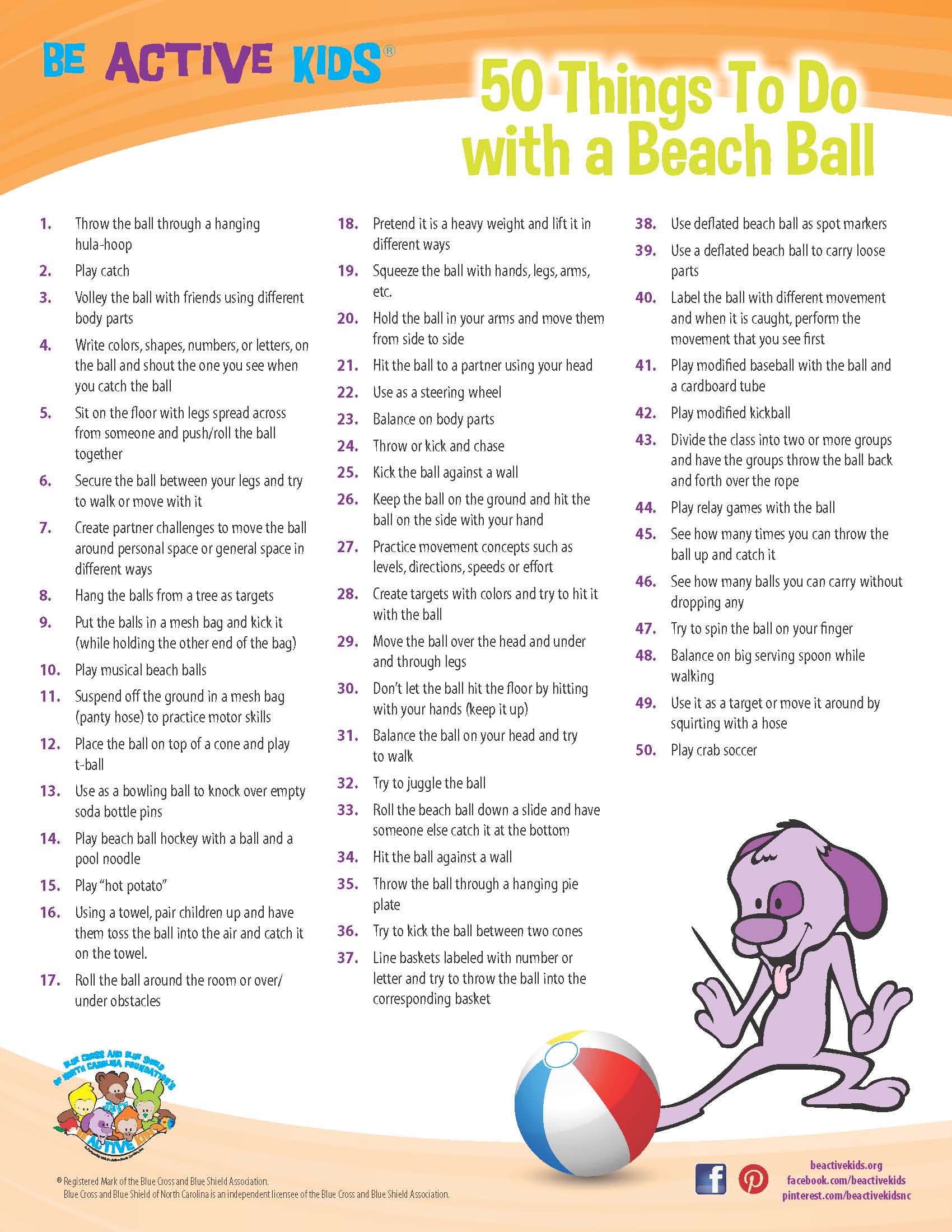 Handouts BeActiveKids Handouts BeActiveKids